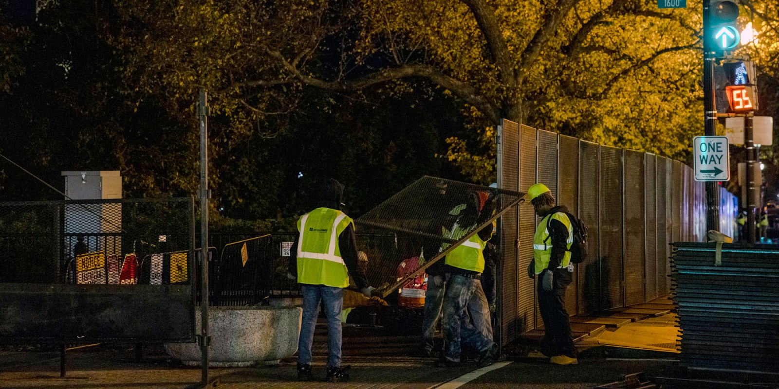 Election-Night White House Security Wall Provided by GOP Firm